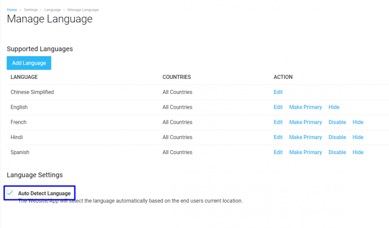 Multiple Languages for Website and Apps - Help Center