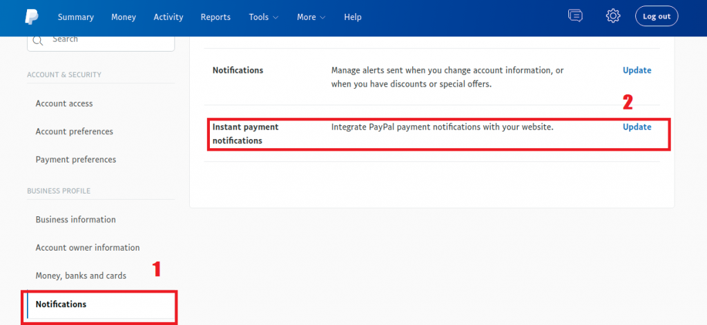 Activating PayPal IPN - Help Center