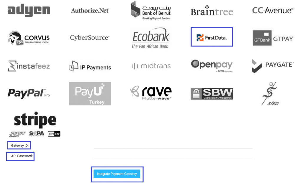 Adding First Data Payment Gateway - Help Center
