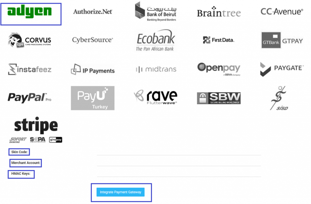 Adding adyen Payment Gateway - Help Center