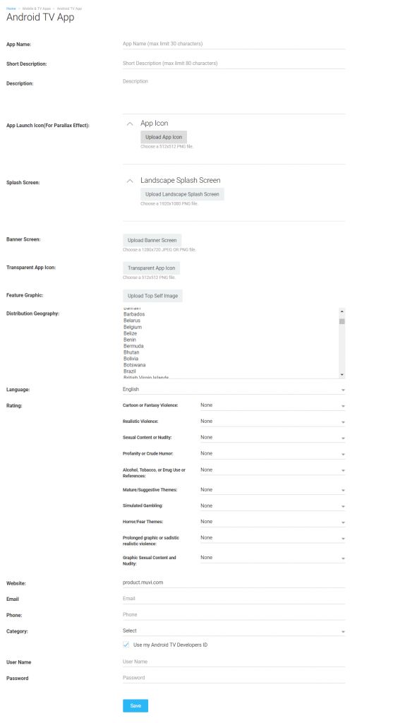 How Does Muvi Prepare Your Android TV App - Help Center