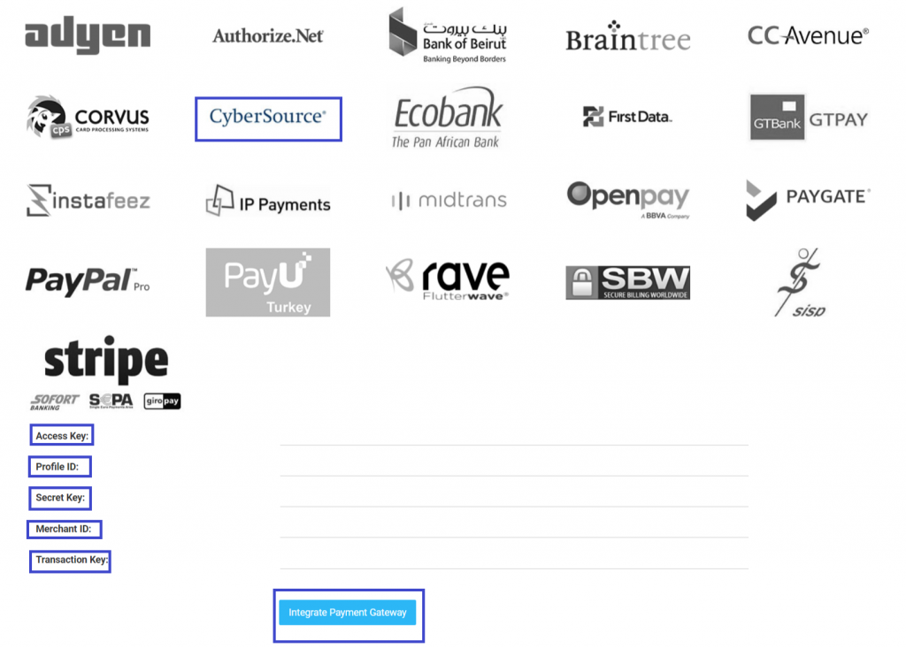 Adding CyberSource Payment Gateway - Help Center