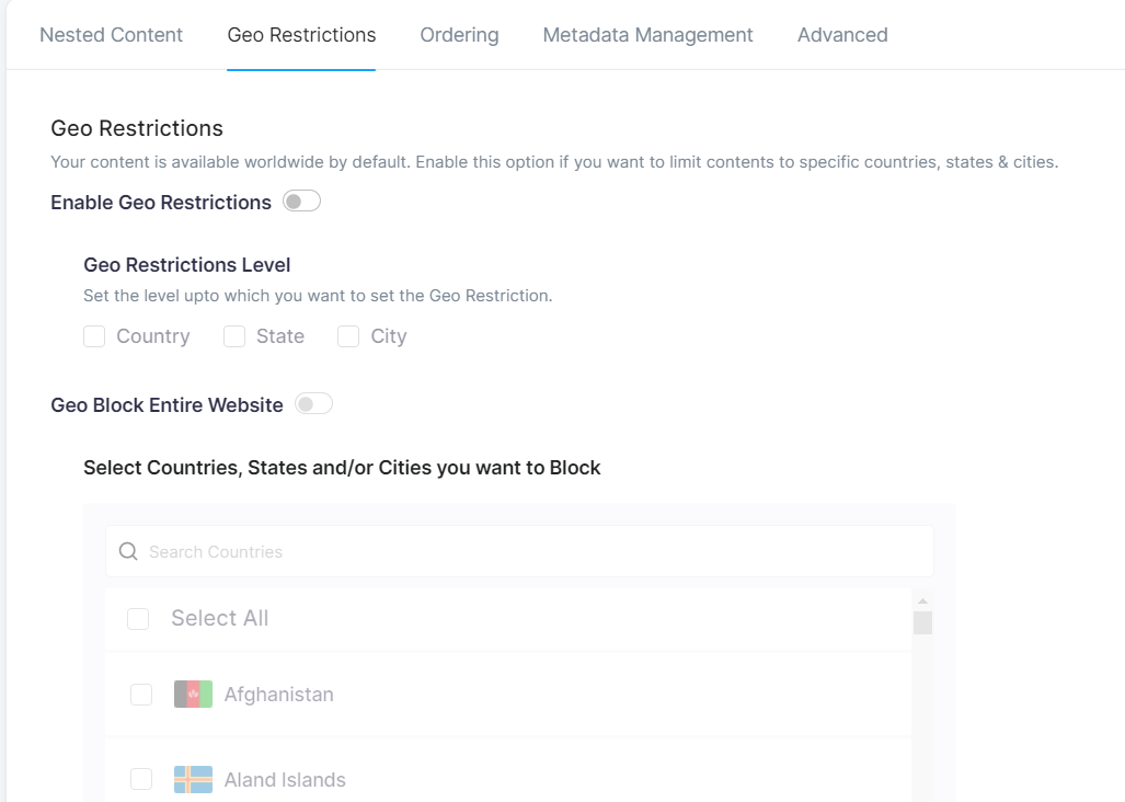 How to Manage Geo Restriction - Help Center